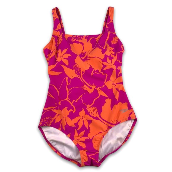 Speedo | Swim | Speedo Festival Fuchsia Floral One Piece Square Neck ...